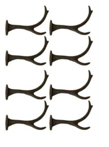 midwest craft house 8 cast iron deer antler coat hooks