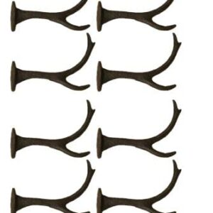 MIDWEST CRAFT HOUSE 8 CAST Iron Deer Antler Coat Hooks