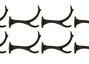 MIDWEST CRAFT HOUSE 8 CAST Iron Deer Antler Coat Hooks