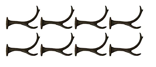 MIDWEST CRAFT HOUSE 8 CAST Iron Deer Antler Coat Hooks