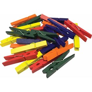 teacher created resources stem basics: medium multicolor clothespins, pack of 50