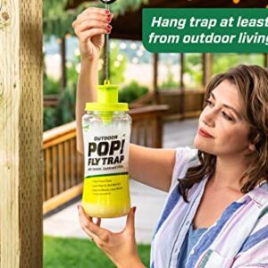 RESCUE! POP! Fly Trap – Large Reusable Fly Trap for Outdoor Use - 3 Pack