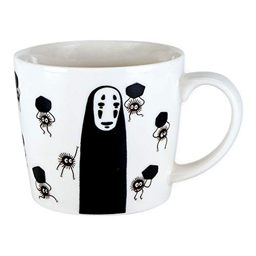 Studio Ghibli via Bluefin Benelic Spirited Away Mysterious Color Changing Teacup Mug with No Face and Soots White, Approx. 3"