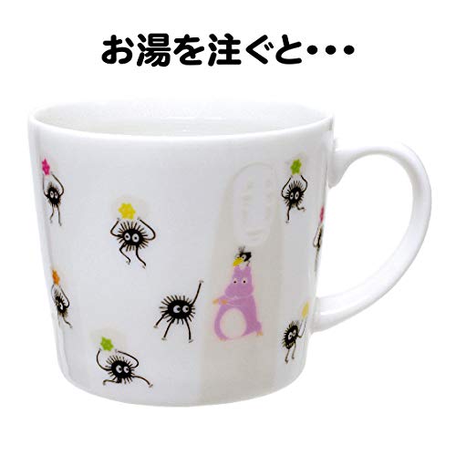 Studio Ghibli via Bluefin Benelic Spirited Away Mysterious Color Changing Teacup Mug with No Face and Soots White, Approx. 3"