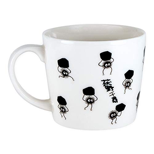 Studio Ghibli via Bluefin Benelic Spirited Away Mysterious Color Changing Teacup Mug with No Face and Soots White, Approx. 3"