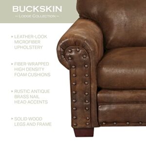 American Furniture Classics Model Buckskin sofa, Pinto Brown