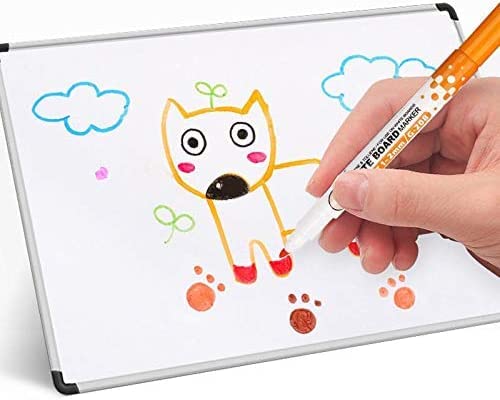 YES4QUALITY Magnetic Dry Erase Markers with Eraser Cap - 8 Pack, Fine Tip, Low Odor - White Board Markers Perfect for Dry Erase Whiteboards in the Office, Classroom or at Home