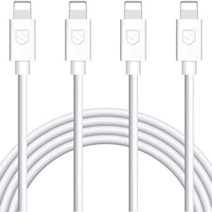 iPhone Charger, 4Pack 6FT Lightning to USB Charging Cable Cord Compatible with iPhone 13 12 11 Pro 11 XS MAX XR X 8 8Plus 7 7Plus 6 6Plus 6S 6SPlus 5 5S SE (S-06WH) 