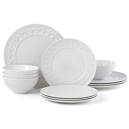 Lenox White Chelse Muse Fleur 12-Piece Set, 16.95 LB