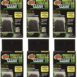 Zoo Med 6 Pack of Turtle Clean 15 Activated Carbon Inserts for All TurtleClean External Canister Aquarium Filters