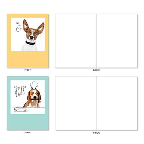 The Best Card Company - 20 Boxed Dog Cards with Envelopes (4 x 5.12 Inch) - Blank Assortment (10 Designs, 2 Each) - Dogs & Doodles AM6582OCB-B2x10