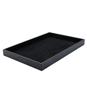 jeteho black velvet stackable jewelry tray showcase display stackable necklace bracelet ring showcase display empty plate