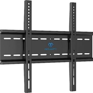 PERLESMITH Fixed TV Wall Mount Bracket, Low Profile Design for Most 26-55 inch LED LCD OLED-4K Flat Screen TVs, Ultra Slim Fixed TV Mount with Max VESA 400x400mm up to 115lbs Fits 16 inch Wood Stud