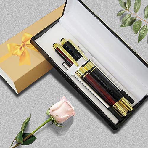 Set Fancy Ballpoint Pen Extra 0.7 mm Pen Core with Black Ink for Pendant Signature and Writing,Come with Nice Gift Box for Colleagues, Friends, Business Gift,Office Supplies