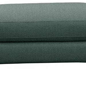 Amazon Brand – Rivet Sloane Mid-Century Modern Ottoman, 31.9"W, Emerald Green