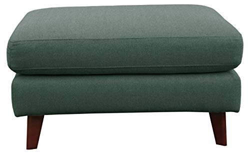 Amazon Brand – Rivet Sloane Mid-Century Modern Ottoman, 31.9"W, Emerald Green