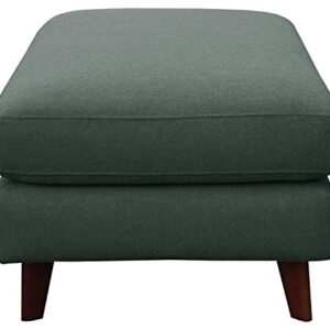 Amazon Brand – Rivet Sloane Mid-Century Modern Ottoman, 31.9"W, Emerald Green