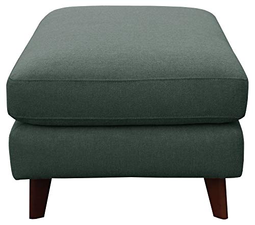 Amazon Brand – Rivet Sloane Mid-Century Modern Ottoman, 31.9"W, Emerald Green