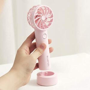 Minihead Fan Pro (Pink) - Mini Handheld Fan, 24-Hour Battery, lightweight 0.22lbs(99g), Pocket-Sized, Strong Airflow, Must-Have Item For Summer, Turbo Mode + 3 Wind Settings