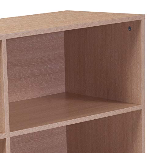 EMMA + OLIVER 4 Shelf 29.5" H Open Bookcase Storage in Oak Wood Grain Finish