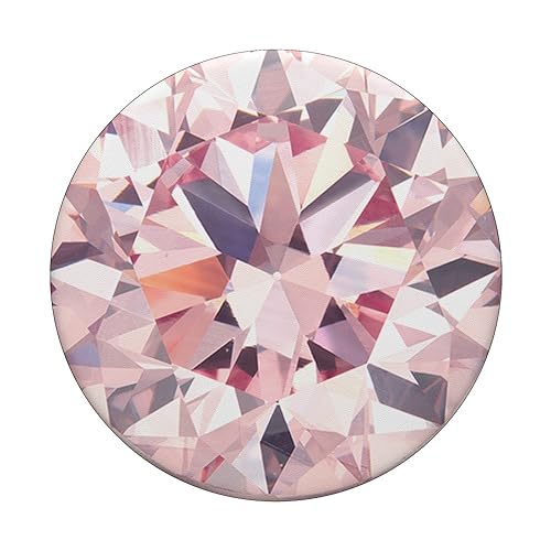 Rose Gold Diamond Print Bling Shapes Design PopSockets PopGrip: Swappable Grip for Phones & Tablets PopSockets Standard PopGrip