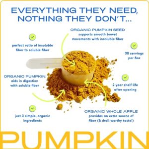 Native Pet Organic Pumpkin for Dogs (8 oz) - All-Natural, Organic Fiber for Dogs - Mix with Water to Create Delicious Pumpkin Puree - Prevent Waste with a Canned Pumpkin Alternative! (8 oz)