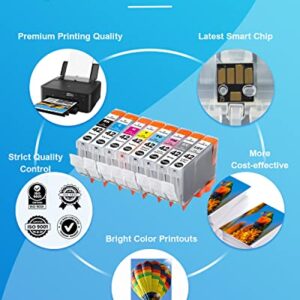 Compatible CLI-42 Ink Cartridges Replacement for Canon CLI-42 CLI42 Pixma PRO-100 Ink Work for Pixma Pro100 Printer, (8 Combo Pack, C42BK C42C C42M C42Y C42PC C42PM C42GY C42LGY)