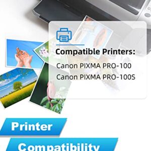 Compatible CLI-42 Ink Cartridges Replacement for Canon CLI-42 CLI42 Pixma PRO-100 Ink Work for Pixma Pro100 Printer, (8 Combo Pack, C42BK C42C C42M C42Y C42PC C42PM C42GY C42LGY)