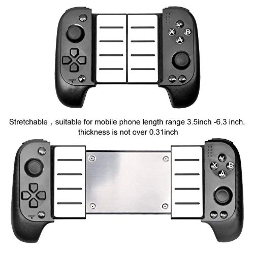 Tidoom Telescopic Mobile Game Controller Gamepad Wireless Bluetooth Controller Compatible for Android iOS Phone Flexible Joystick Black