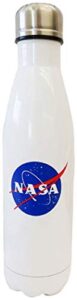 anewnice liphontcta nasa logo steel vacuum insulated 12 oz white water bottles souvenir gift collection