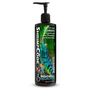 brightwell aquatics shrimpcode - trace and minor elements for shrimp and other freshwater river fishes, 250 ml