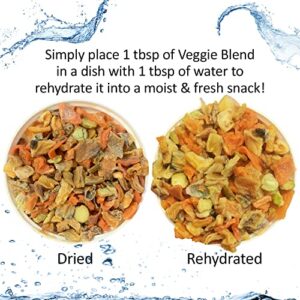 Exotic Nutrition Veggie Blend - Healthy Natural Mixed Dried Vegetable Treat - Sweet Potatoes, Carrots, Peas - for Degus, Chinchillas, Sugar Gliders, Hedgehogs, Guinea Pigs & Small Pets… (6 Ounce)