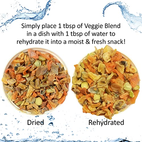 Exotic Nutrition Veggie Blend - Healthy Natural Mixed Dried Vegetable Treat - Sweet Potatoes, Carrots, Peas - for Degus, Chinchillas, Sugar Gliders, Hedgehogs, Guinea Pigs & Small Pets… (6 Ounce)