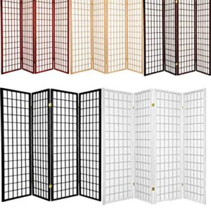 GTU Furniture Japanese Style 4 Panels Wood Shoji Room Divider Screen Oriental for Home/Office (Natural)