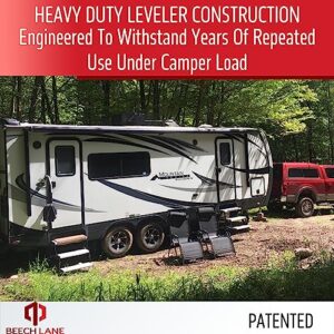 Beech Lane Camper Leveler 2 Pack with Carrying Bag - Precise Camper Leveling, Includes Two Curved Levelers, Two Chocks, Two Rubber Grip Mats, and A Carrying Bag, Patented