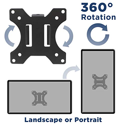 Mount-It! Universal VESA Pole Mount with Articulating Arm | Full Motion TV Pole Mount Bracket | VESA 75 100 | Fits TVs or Monitors Up to 32 Inches (MI-391)