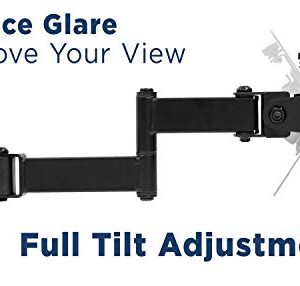 Mount-It! Universal VESA Pole Mount with Articulating Arm | Full Motion TV Pole Mount Bracket | VESA 75 100 | Fits TVs or Monitors Up to 32 Inches (MI-391)