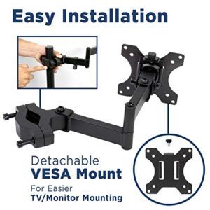 Mount-It! Universal VESA Pole Mount with Articulating Arm | Full Motion TV Pole Mount Bracket | VESA 75 100 | Fits TVs or Monitors Up to 32 Inches (MI-391)