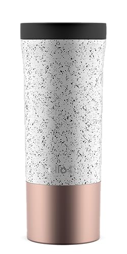 Ello Miri Vacuum Insulated Stainless Steel Travel Coffee Mug - Travel Tea Mug, 16 oz, Speckle Rosegold