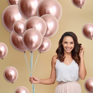 Metallic Rose Gold Balloons, 86pcs 18/12/10/5 Inch Different Sizes Metallic Rose Gold Balloon Garland Arch kit for Wedding Valentines Baby Shower Birthday Christmas Party Decorations (Rose Gold)