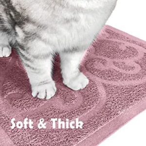 PetLike Cat Litter Mat, Thick Litter Trapping Mat, Durable Litter Box Mat Waterproof, Indoor Mat Washable Mats with Non-Slip Backing, Soft on Kitty Paws and Easy to Clean, Phthalate Free