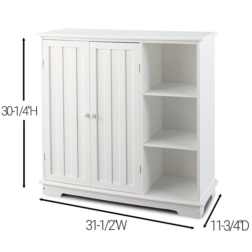 Beadboard Buffet Cabinet - Sideboard with Storage - White