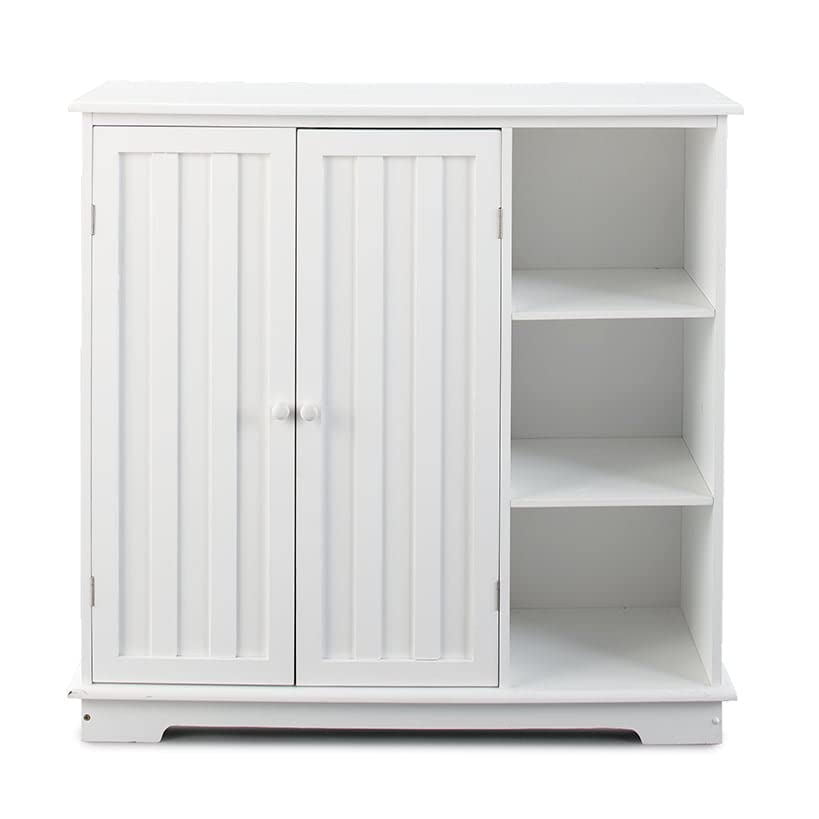 Beadboard Buffet Cabinet - Sideboard with Storage - White