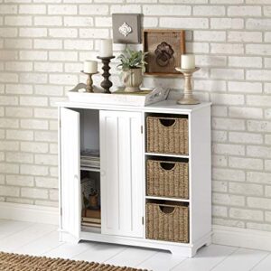 Beadboard Buffet Cabinet - Sideboard with Storage - White