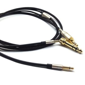 NewFantasia Replacement Audio Upgrade Cable Compatible with Denon AH-D600, AH-D7200, AH-D7100, AH-D9200, AH-D5200, Meze 99 Classics, Focal Elear Headphones Black 1.2meters/4ft