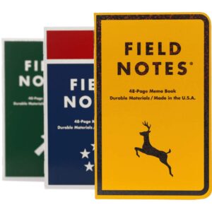 Field Notes: Mile Marker - 3 Pack - Dot-Graph Memo Books, 3.5 x 5.5 Inch