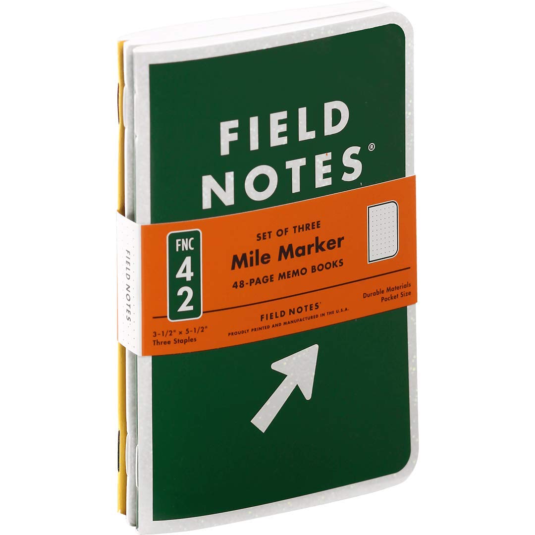 Field Notes: Mile Marker - 3 Pack - Dot-Graph Memo Books, 3.5 x 5.5 Inch