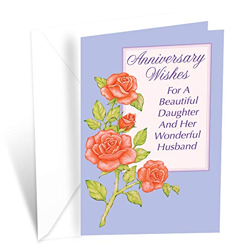 Prime Greetings Anniversary Greeting Card For Daughter and Husband (Son-in-Law).