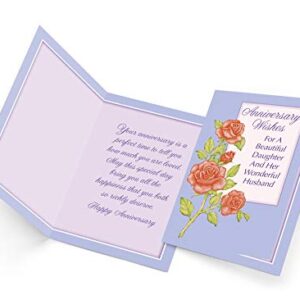 Prime Greetings Anniversary Greeting Card For Daughter and Husband (Son-in-Law).