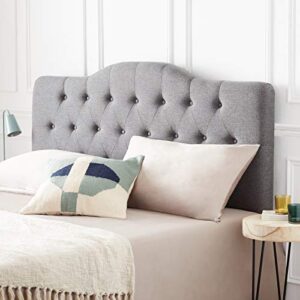 FIRST HILL FHW Upholstered Tufted Headboard, 78.5 x 4 x 58 inches, Gray